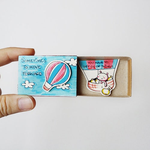 Cute Encouragement Card Matchbox/ Gift Box / Message Box - Etsy
