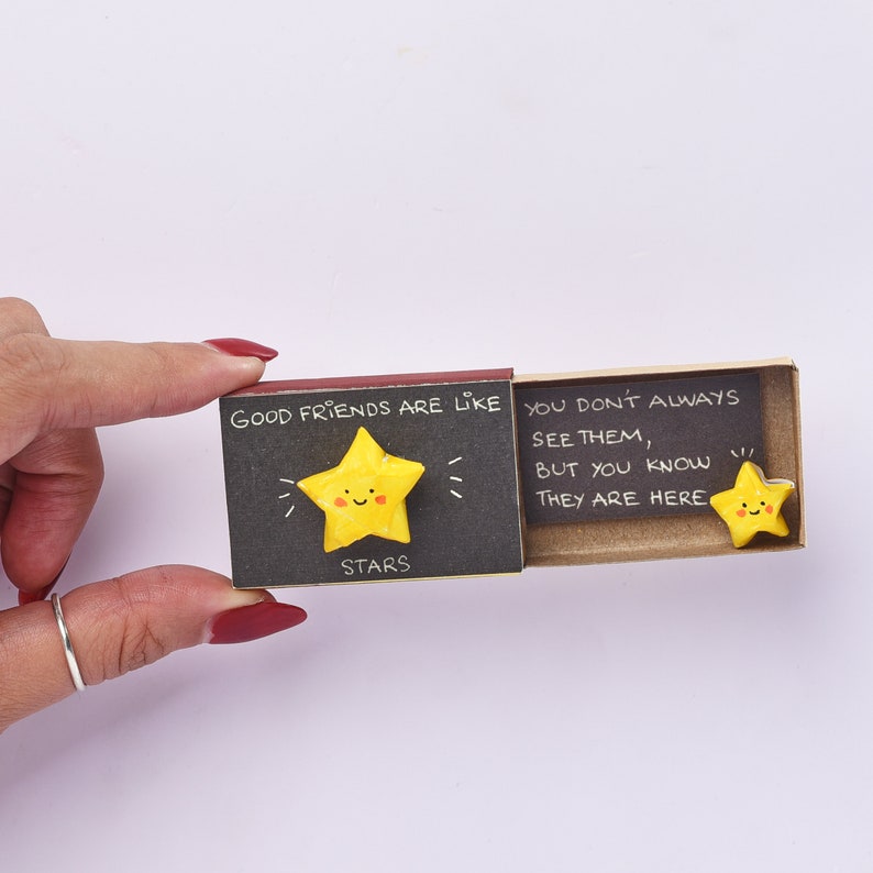 Origami Matchbox Card/ Friendship Card/ Best Friends Are Like Stars ...