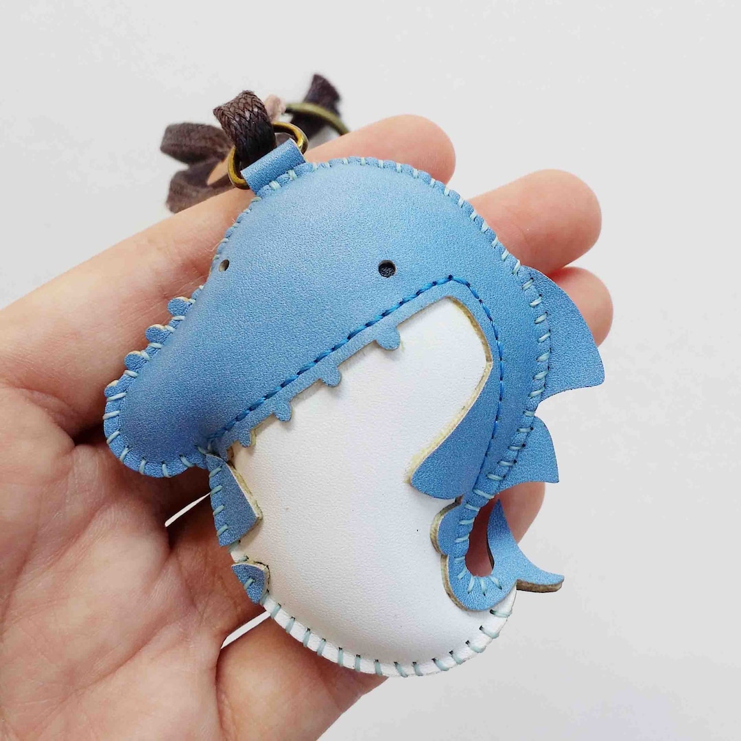 Baby Shark Leather Bag Charm, Personalized Charms, Shark Luggage Tag ...