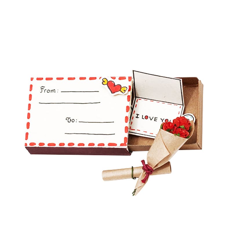 Linda tarjeta de amor romántico / regalo de amor sorpresa para | Etsy