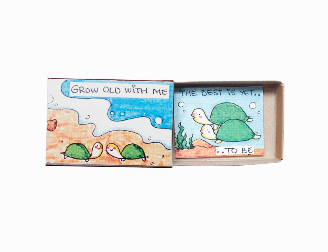 Romantic Love Card/ Turtle Anniversary Card/ Unique Love Gift - Etsy