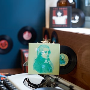 Mozart Vinyl Record Coasters, Set of 2, Mozart Lover, Classical Music ...