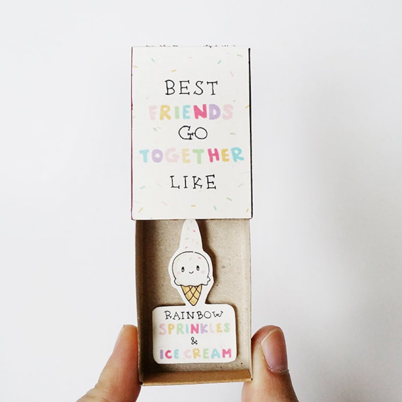 Cute Friendship Matchbox Unique Gift Box for Friends Cute | Etsy