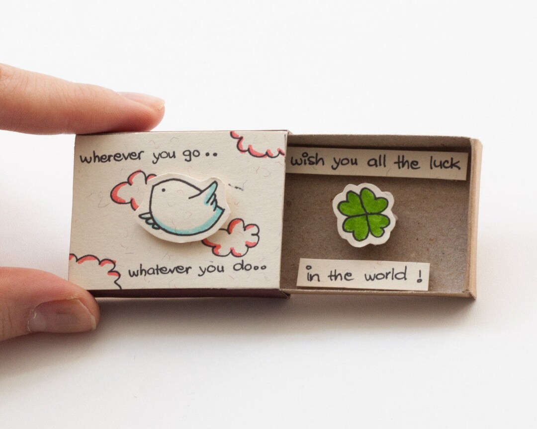 Encourage Card/good Luck Card/ I Wish You Luck/ Farewell Card/ Bird ...