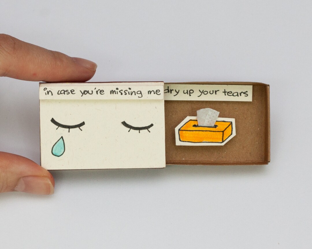 Cute Miss You Card/ Unique Gifts/long Distance Romantic Love Matchbox ...
