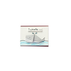 Origami Love Matchbox Card/ Funny Pun Love Card/ I Whale Always Love ...