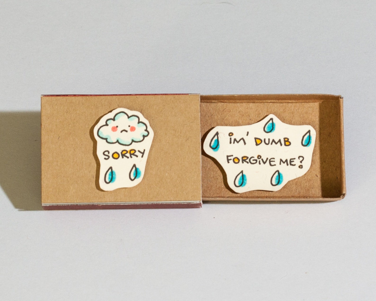 Sorry Card / Forgive Me Card / Apology Card Matchbox / Message Box ...