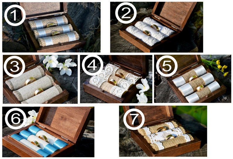 Personalized Wedding Ring Box Initials Ring Box Personalised - Etsy