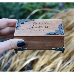 Personalized Wedding Ring Box, Ring Box, Personalised Ring Box, Wooden ...