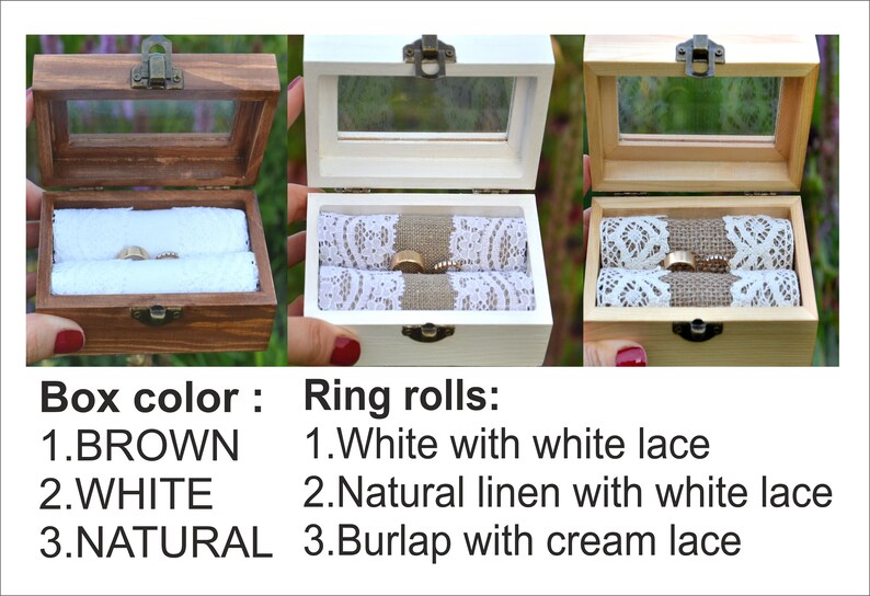 Ring Box Personalized Ring Box With Glass Lid Wedding Box | Etsy