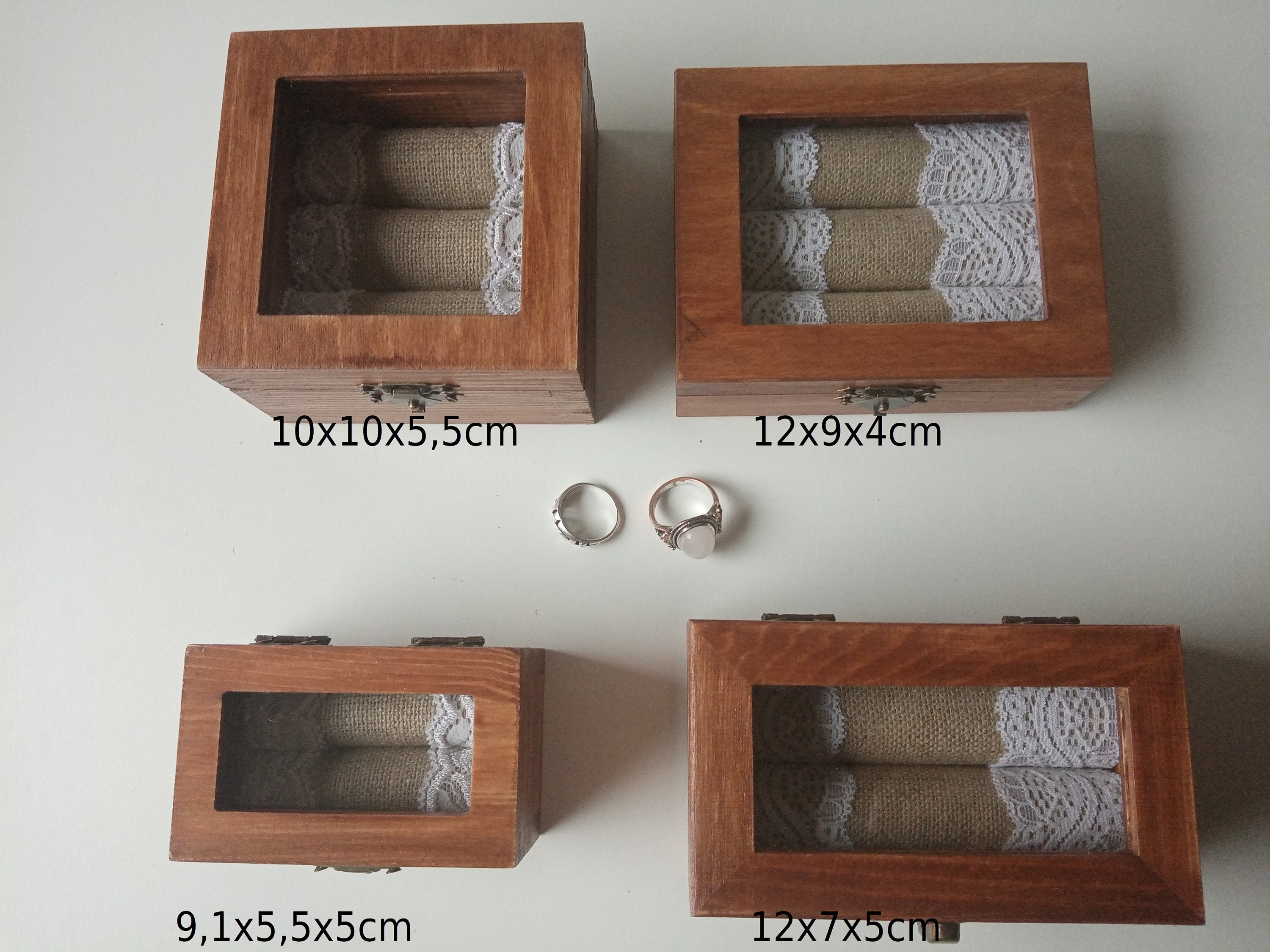 Ring Box Personalized Ring Box With Glass Lid Wedding Box - Etsy