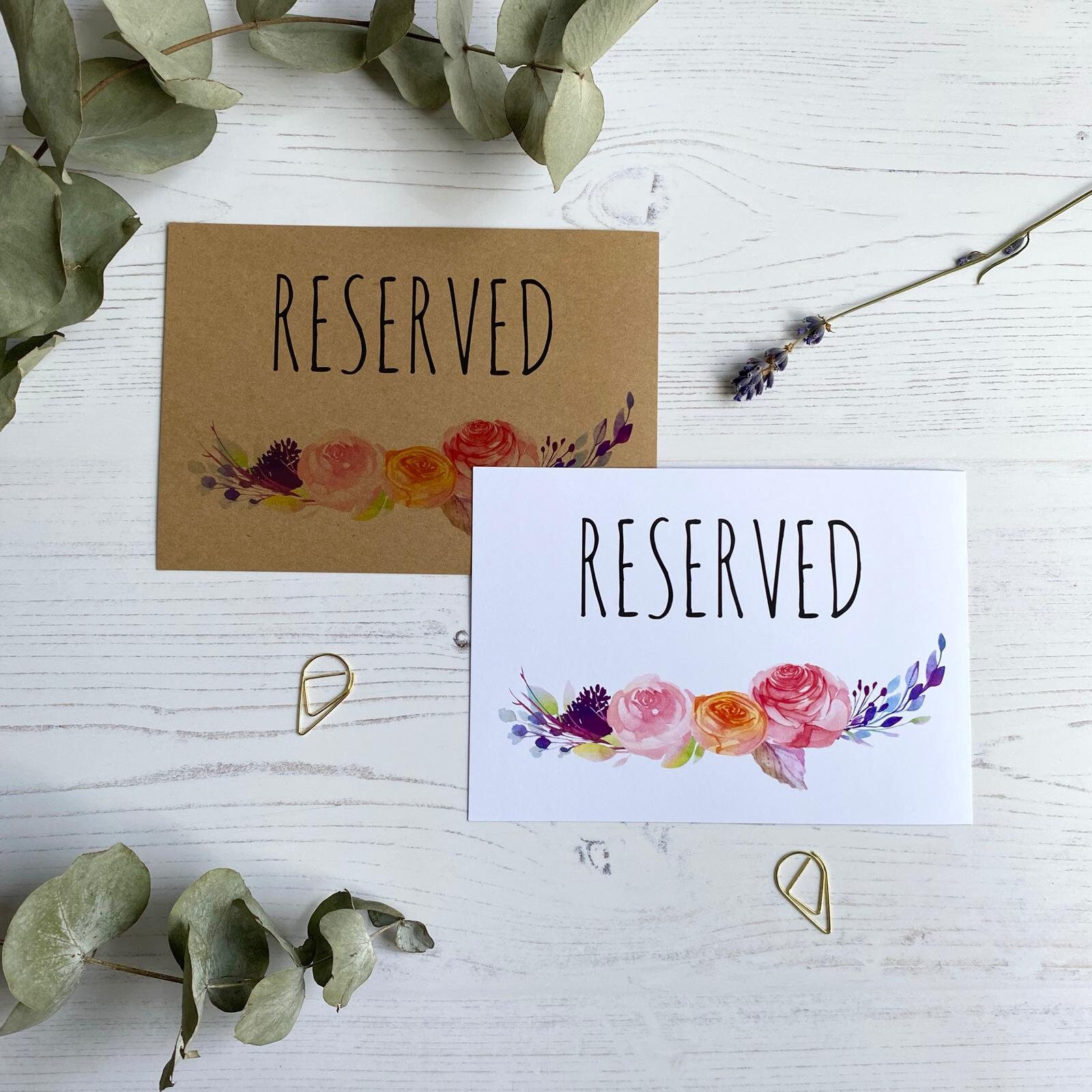 Wedding Reserved Seat Seating Card Sign Choice of Card - Etsy UK