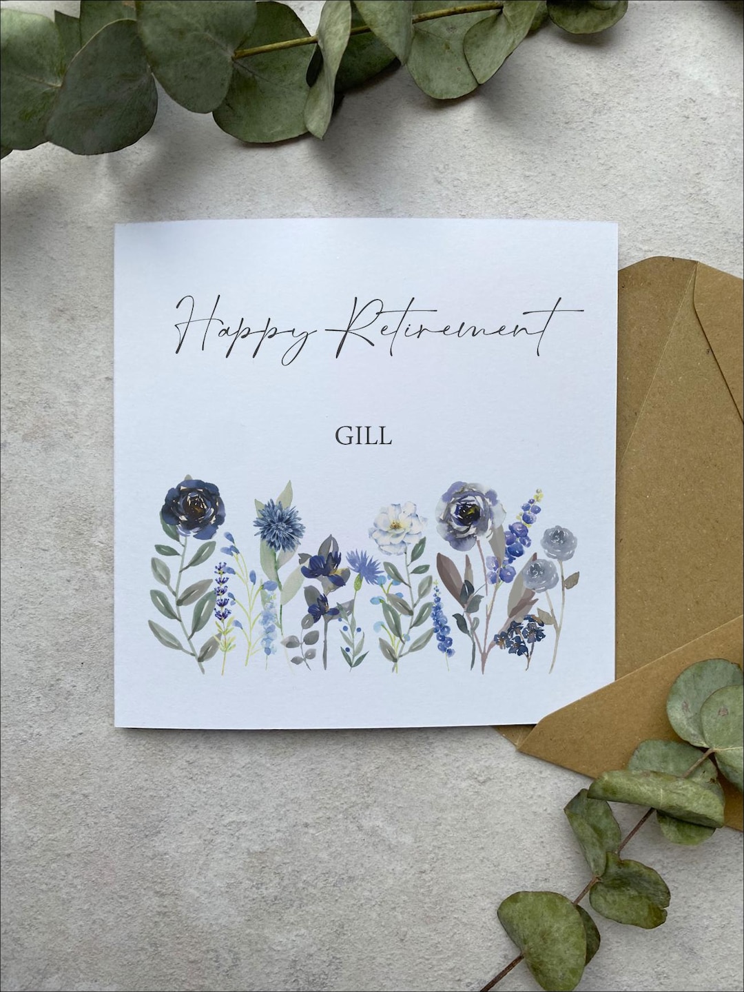 Happy Retirement Card Personalised Retirement Gift Seed Paper or White ...