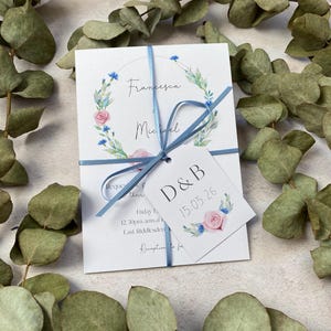 Floral Wedding Invitation Set With Daisies & Cornflowers | Spring ...