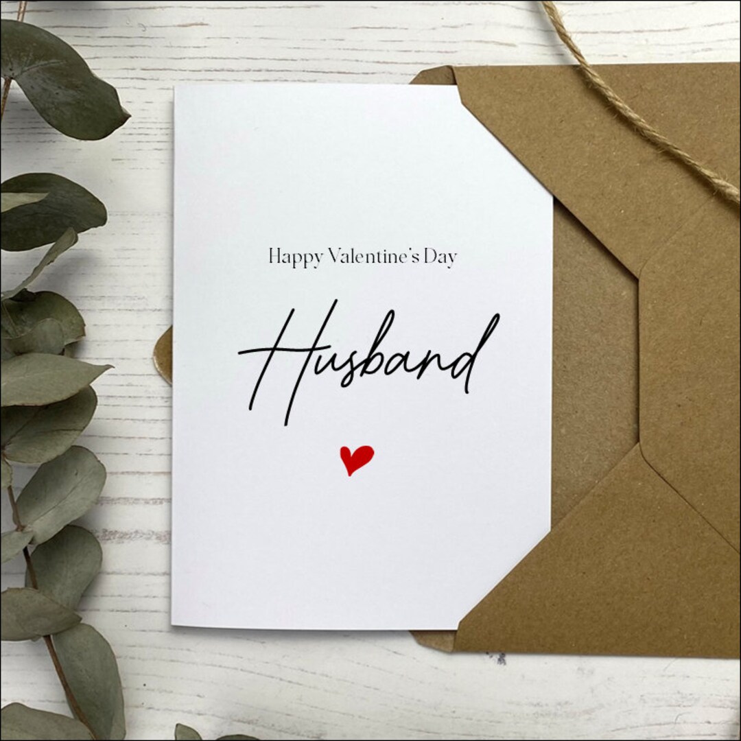 Happy Valentine's Day Husband, Valentine's Day Card for Husband, Subtle ...