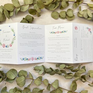 Floral Wedding Invitation Set With Daisies & Cornflowers | Spring ...