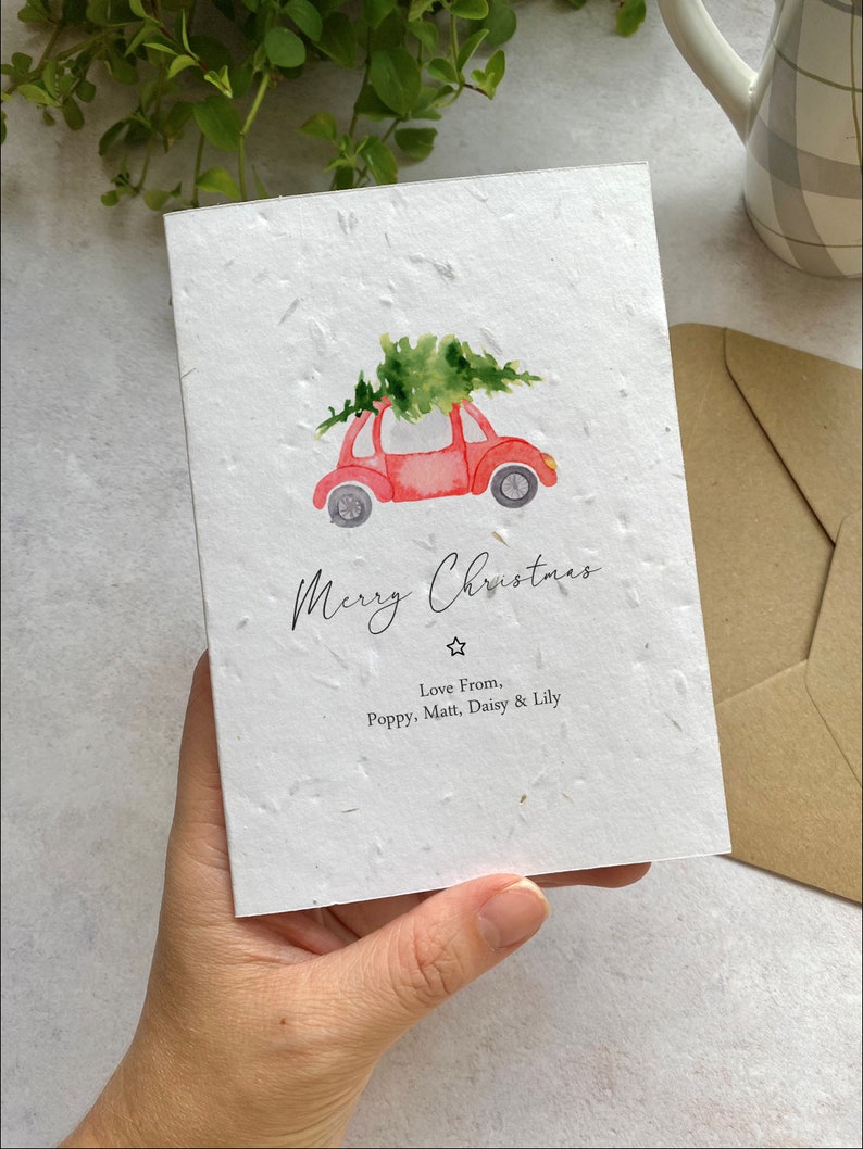 Car Christmas Gift Tags Pack of 10 | Personalised Cute Xmas Cards ...