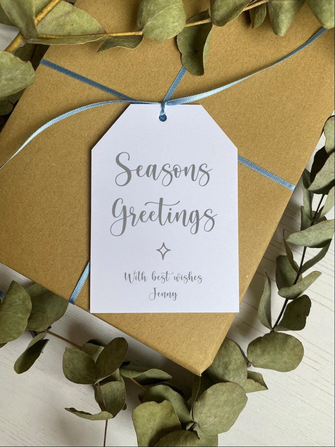 Seasons Greetings Christmas Gift Tag | Pack of 10 | Personalised Family ...