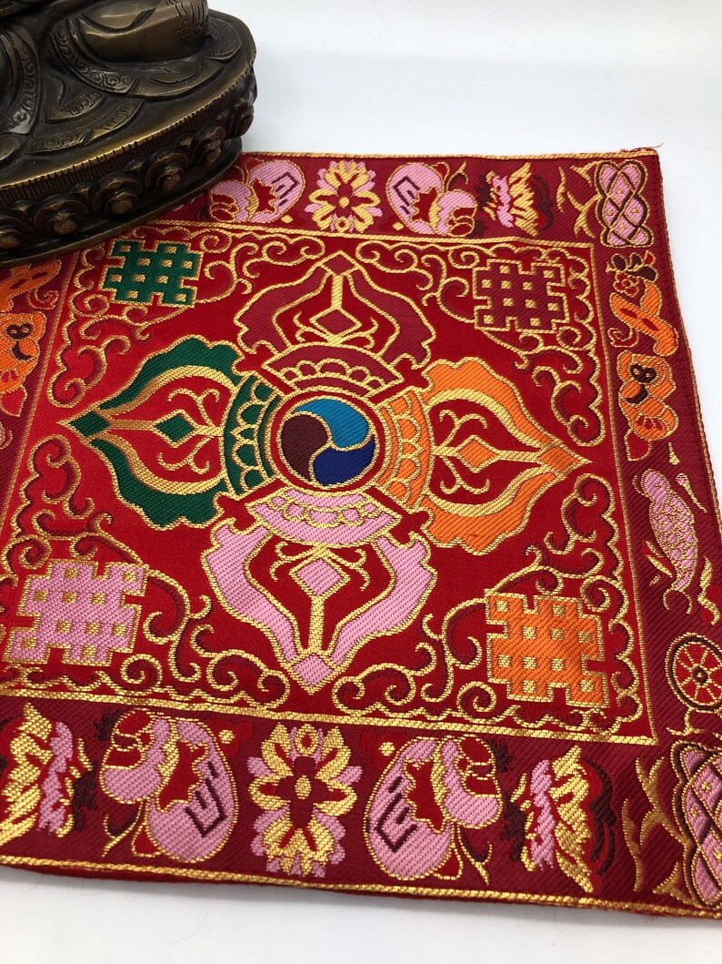 Tibetan Buddhist Double Dorje / Cross Vajra Silk Brocade | Etsy
