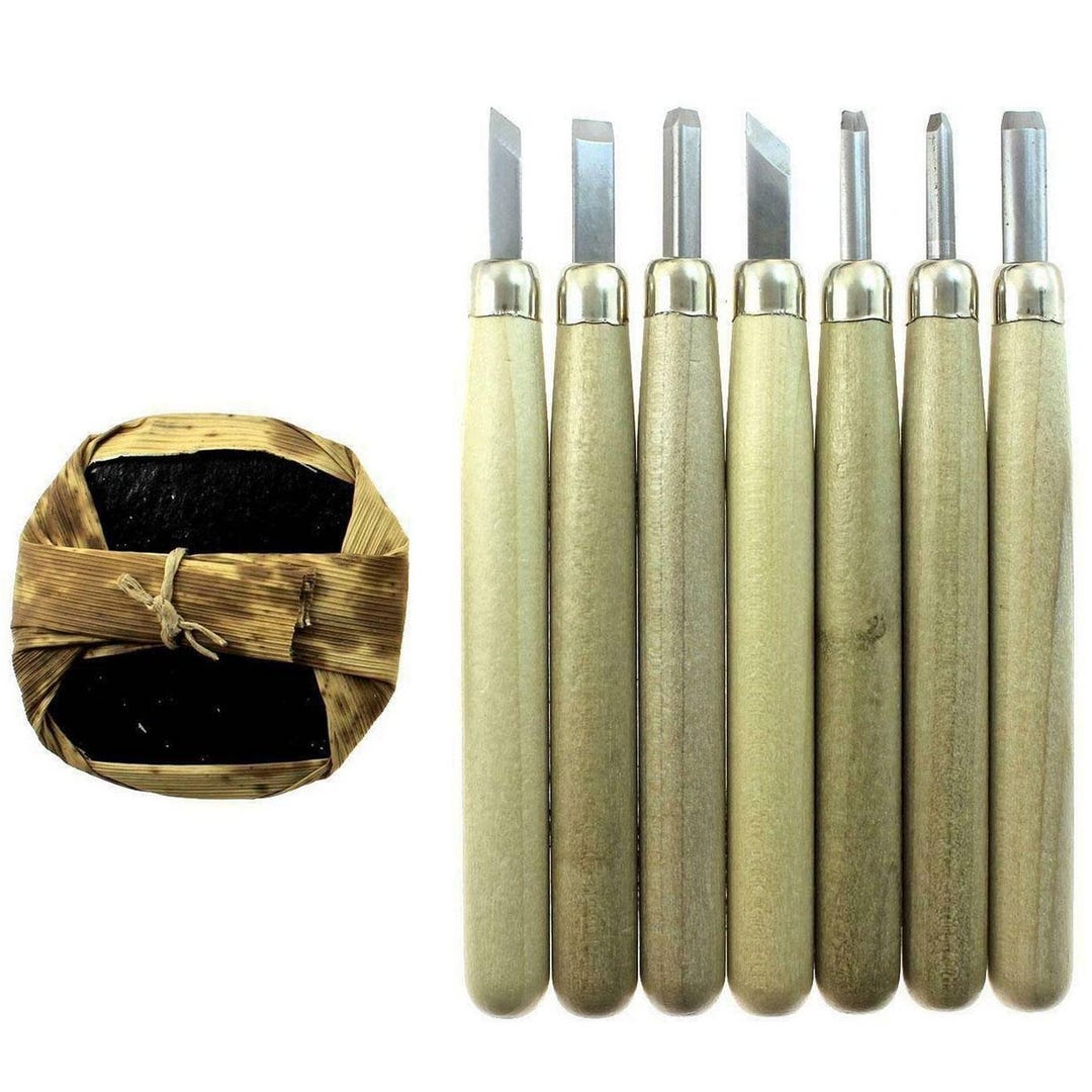 Suncraft Maruichi Wood Carving Woodblock Printing Tool Set, With Bamboo ...