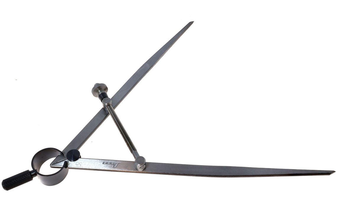 Shinwa 20cm Steel Compass With Spring B Adjustable Radius Tool With ...