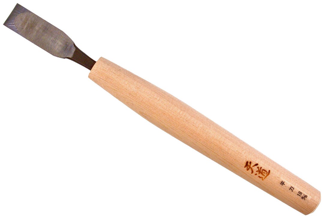 Michihamono Tendo Japanese Wood Carving Tool Large 18mm Straight Edge ...