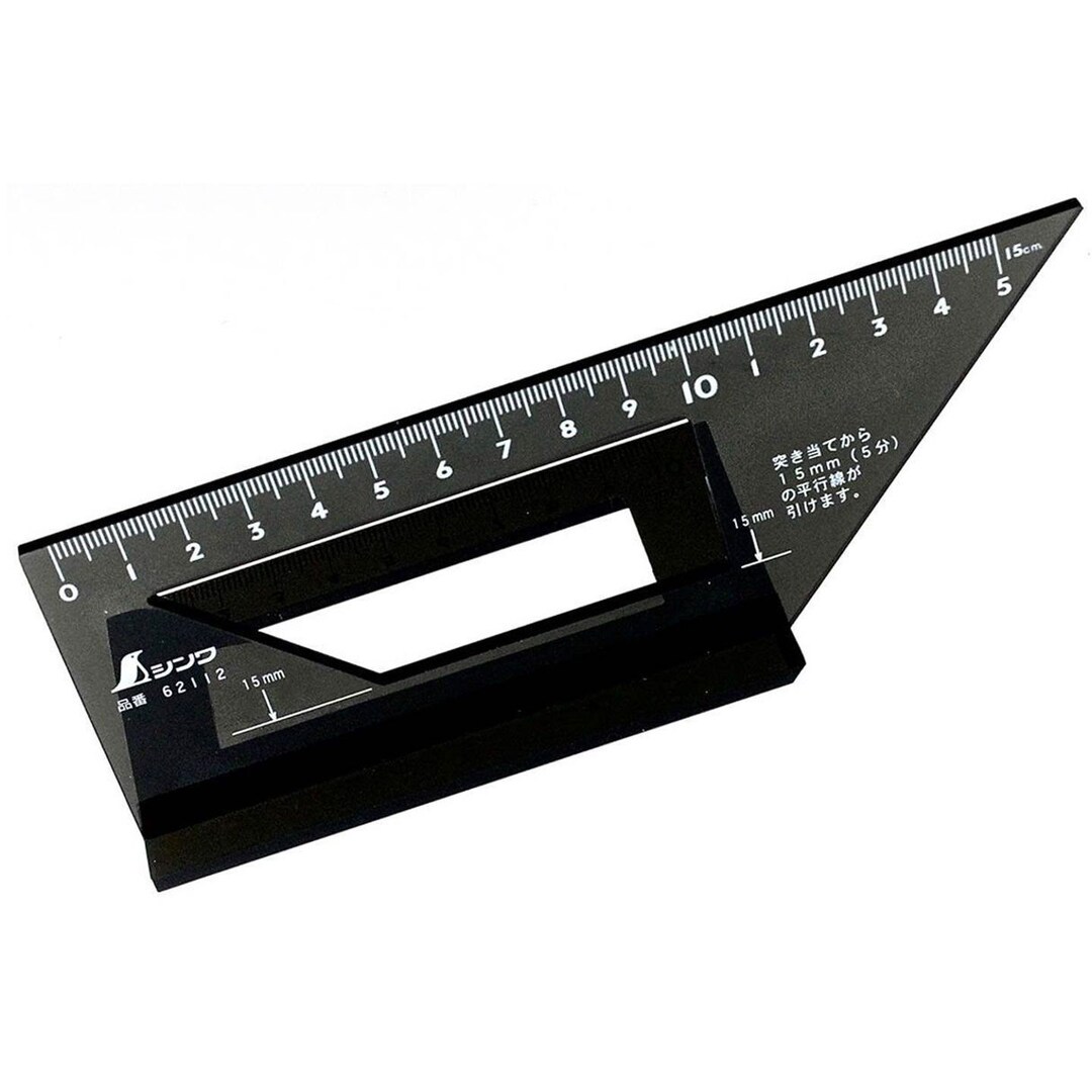 Shinwa Translucent Carpentry Mitre Set Square 3D Polycarbonate Wood ...