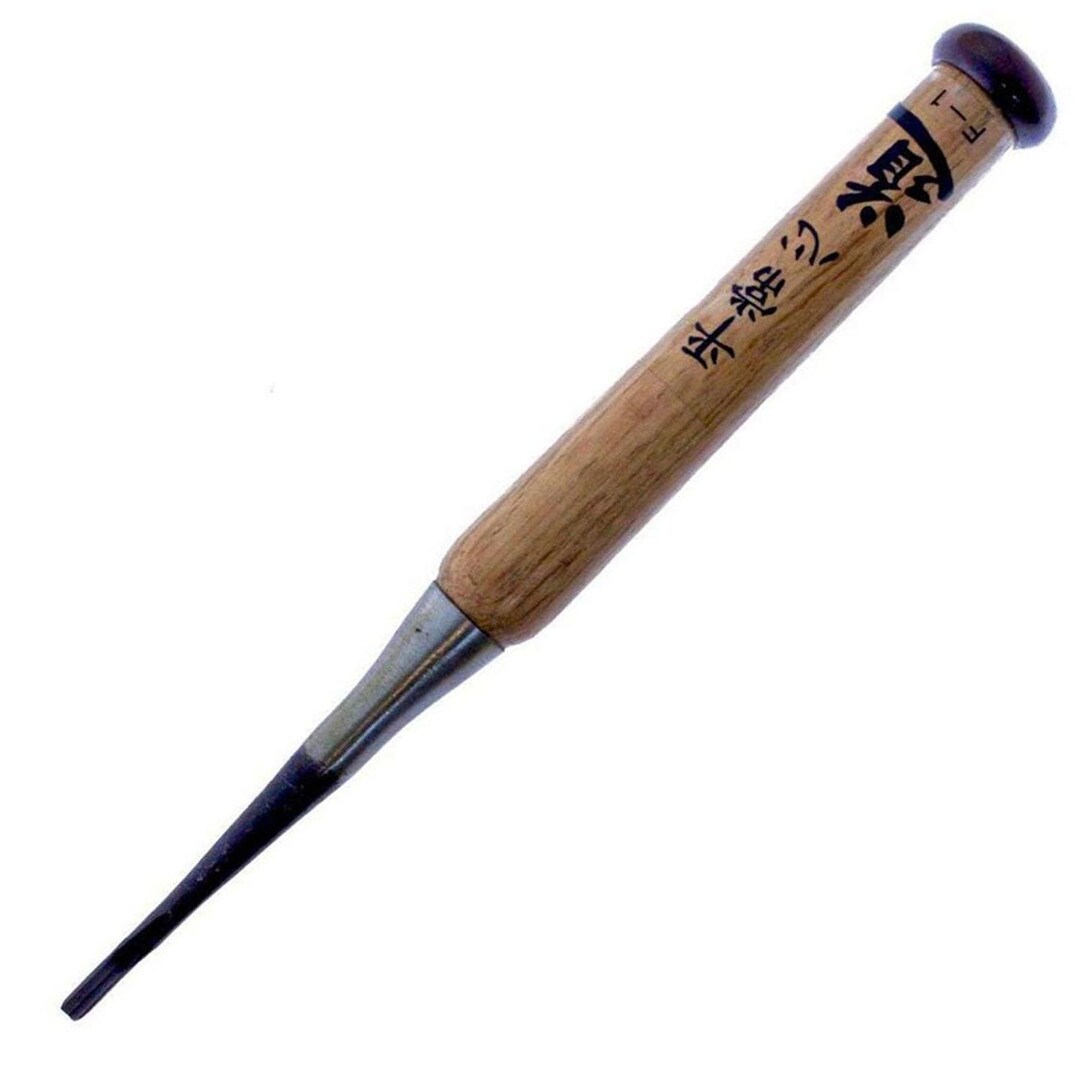 Michihamono Wood Carving Tool Small 3mm F-1 Socket V Gouge Short Bent ...