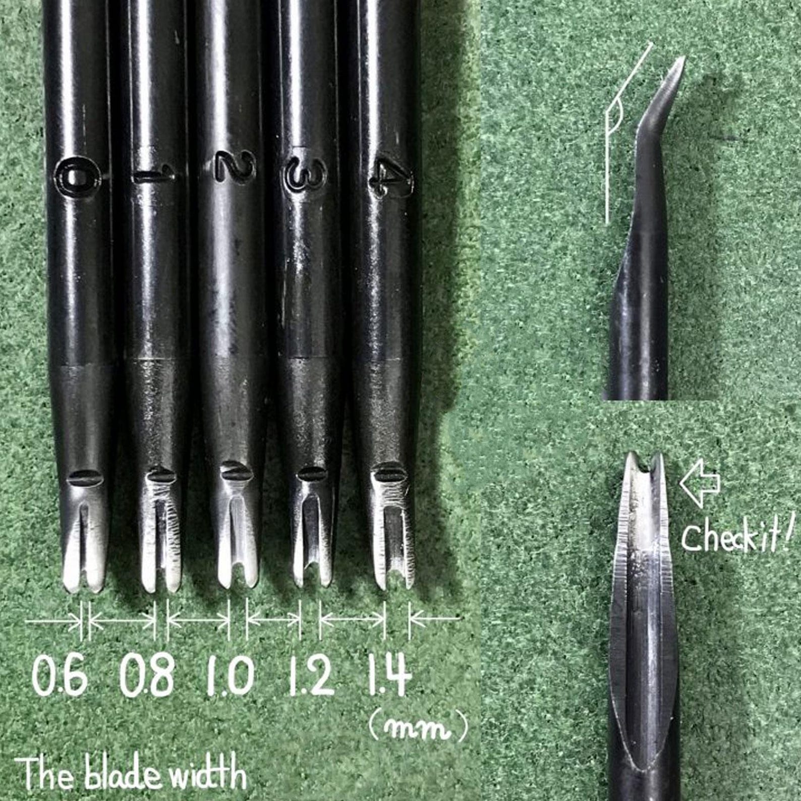 Oka Pro Edger No.2 Leathercraft Tool 1mm Leather Edge Beveler, With ...
