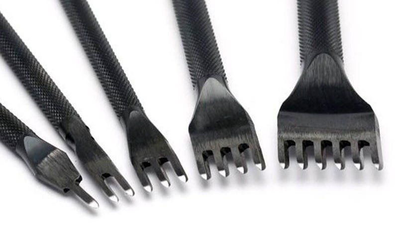 Kyoshin Elle Leathercraft Pricking Iron 4x4mm Punching Tool 4mm 4-prong ...