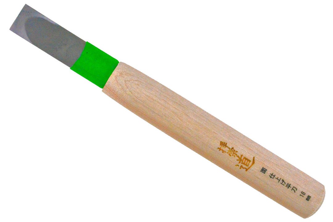 Michihamono Flat Wood Carving Chisel 18mm Carpentry Tool to Smooth Wood ...
