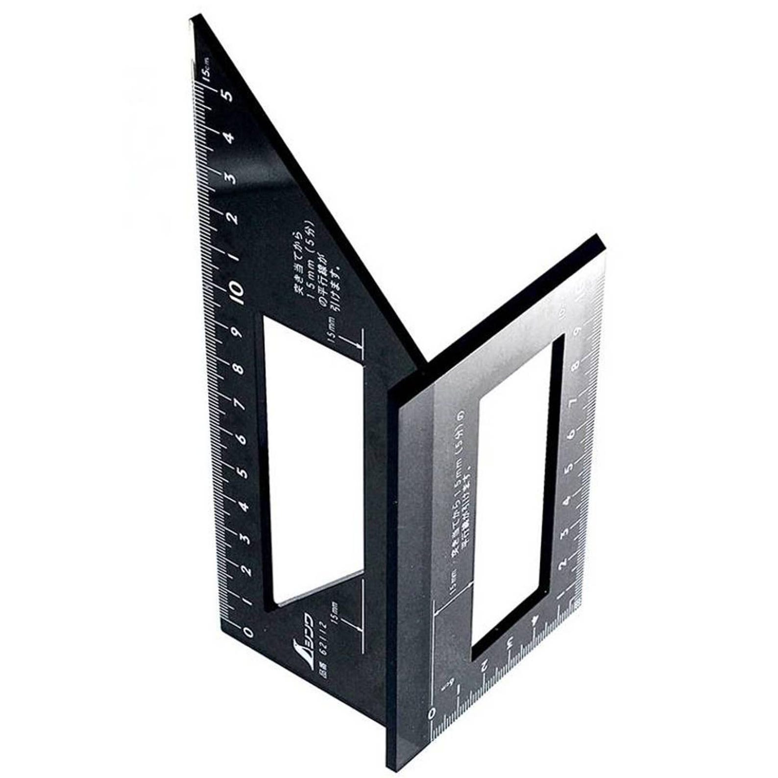 Shinwa Translucent Carpentry Mitre Set Square 3D Polycarbonate Wood ...