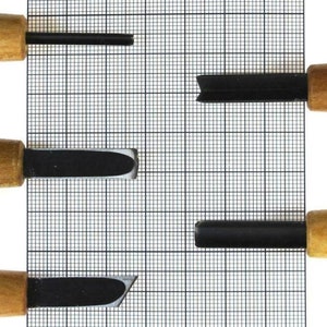 Mikisyo Power Grip Woodcarving 5-piece Set Left Handed Gouges & Chisels ...