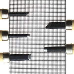 Michihamono Japanese Wood Carving Tool Kit 5-piece Woodcarving Chisels ...