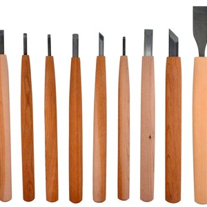 Michihamono Woodworking 9 Piece Woodcarving Tools Gouges & Chisels ...