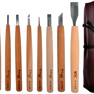 Michihamono Woodworking 9 Piece Woodcarving Tools Gouges & Chisels ...