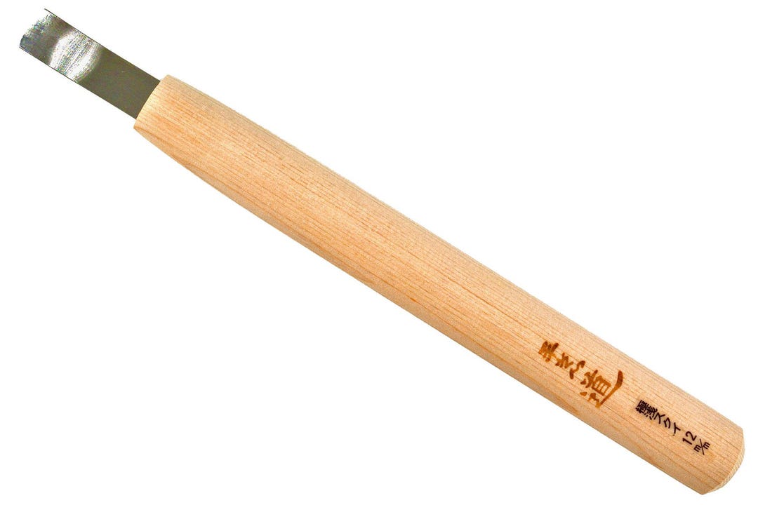 Michihamono Japanese Wood Carving Tool 12mm Shortbent Shallow U Gouge ...