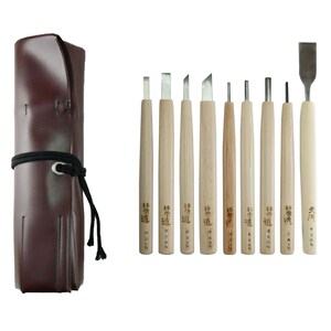 Michihamono Woodworking 9 Piece Woodcarving Tools Gouges & Chisels ...