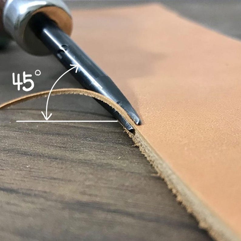 Oka Pro Edger No.2 Leathercraft Tool 1mm Leather Edge Beveler, With ...