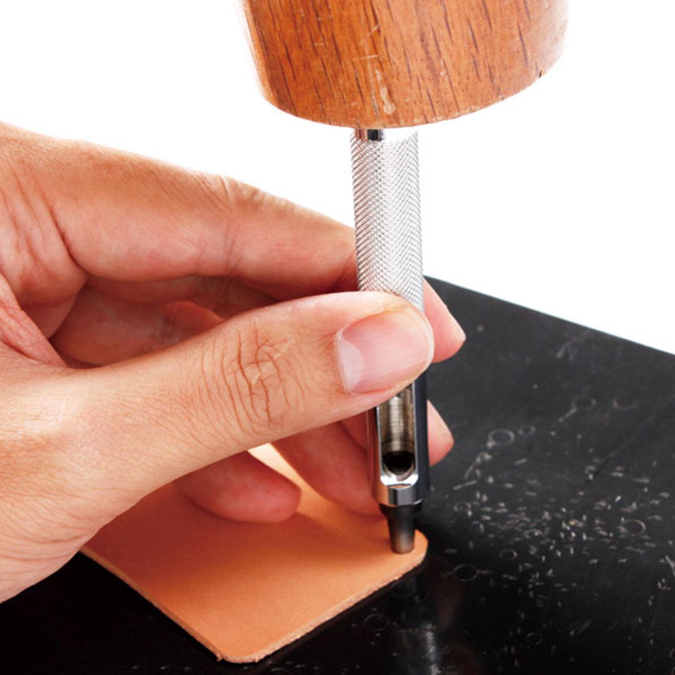 Craft Sha Leathercraft Punching Tool Set 2-4.5mm Leather Round Hole ...