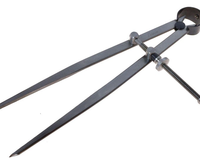 Shinwa 20cm Steel Compass With Spring B Adjustable Radius Tool With ...