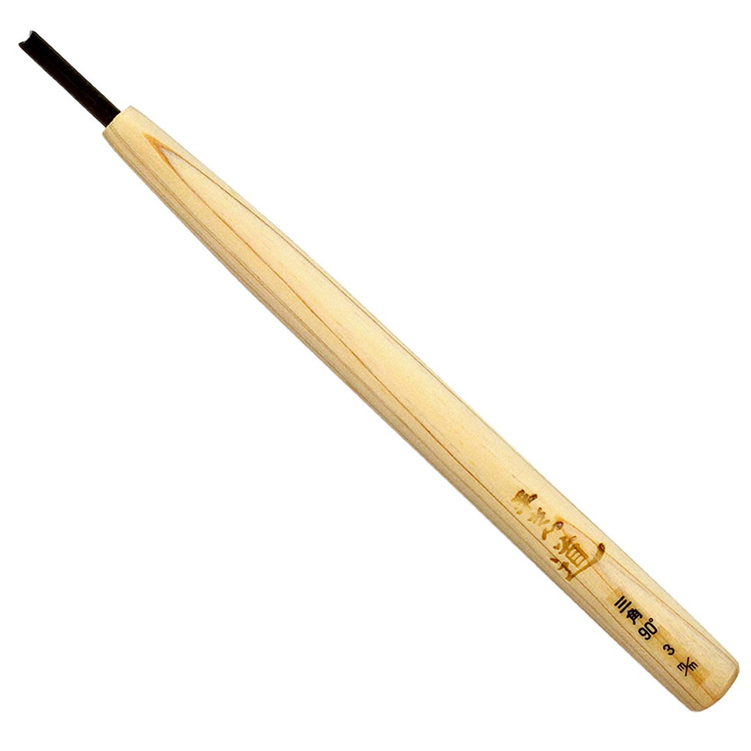 Michihamono 3mm Japanese Woodcarving Tool 90 Degree V-gouge Parting ...