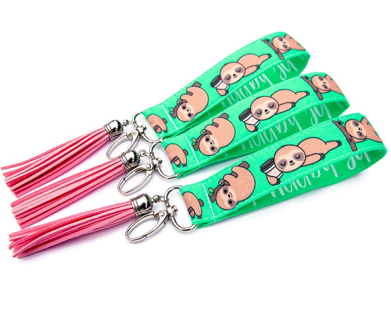 Sloth Keychain Wristlet Cute Sloth Gifts Sloth Key Fob - Etsy