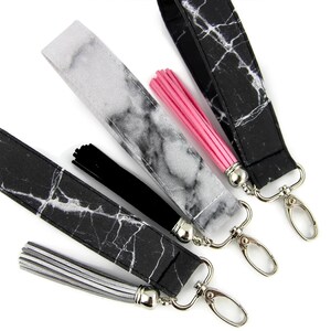 Marble Keychain Wristlet | Keychain Bracelet Gift for Her | Marble Gift ...