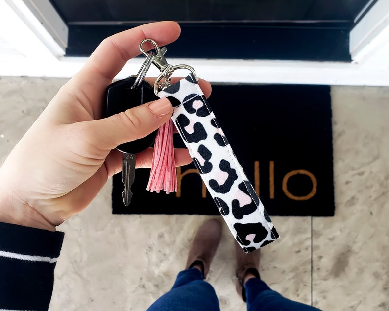 Cheetah Print Keychain Sweet 16 Gift for Sister Leopard | Etsy