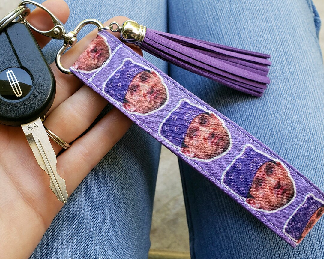 Prison Mike Keychain Wristlet | Michael Scott | Office Gifts for Best ...