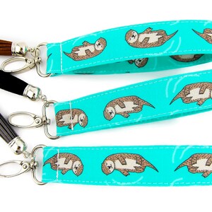 Otter Keychain - Cute Keychain - Otter Key Fob Wristlet - Sea Otter ...
