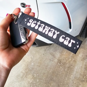 Getaway Car Keychain Wristlet | Cute Key Fob Lanyard | Trendy Car ...