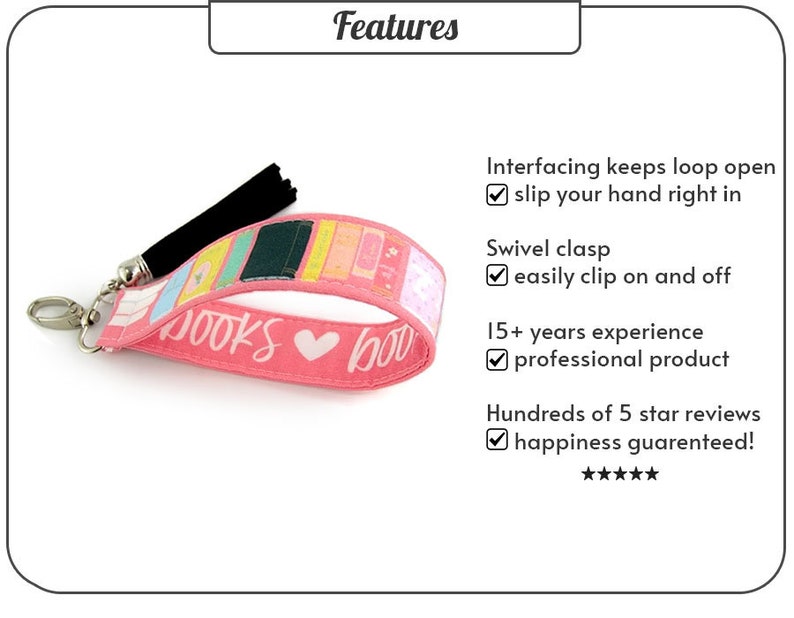 Wristlet Keychain for Librarian Lanyard for Keys | Librarian Gifts for ...