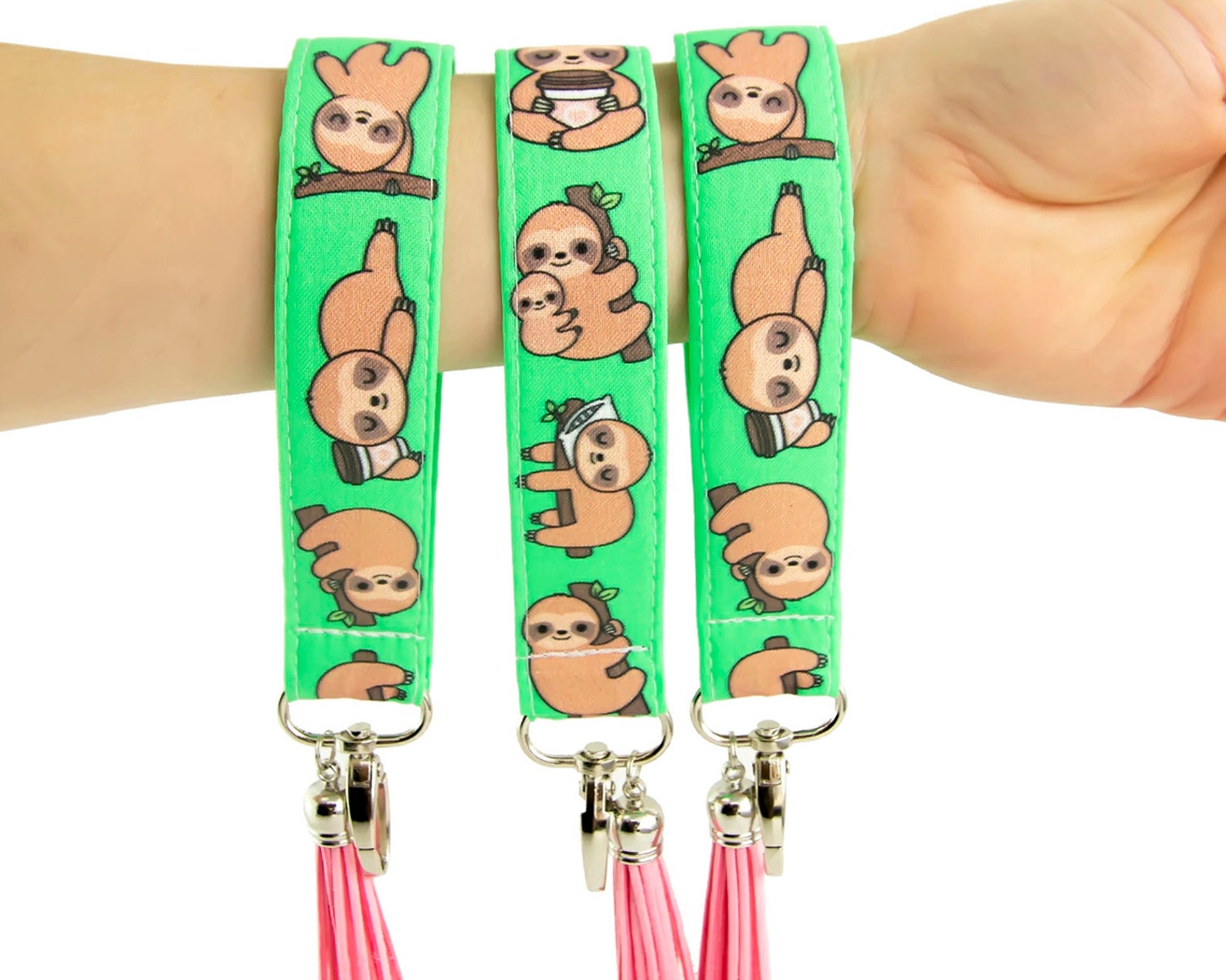 Sloth Keychain Wristlet Cute Sloth Gifts Sloth Key Fob - Etsy